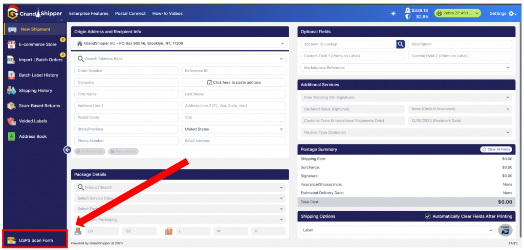 How to Print USPS Scan Form (5630) - Grandshipper.com
